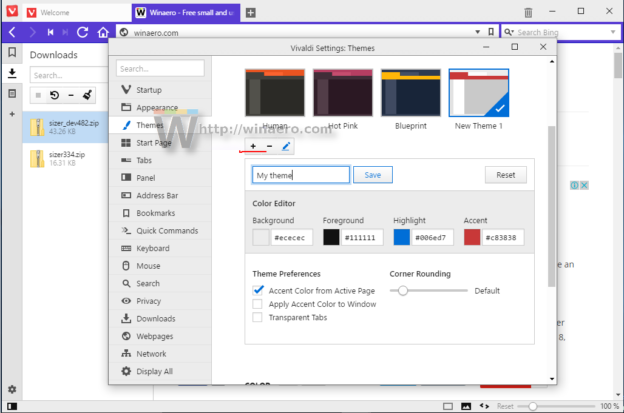 Vivaldi is getting a color picker for themes