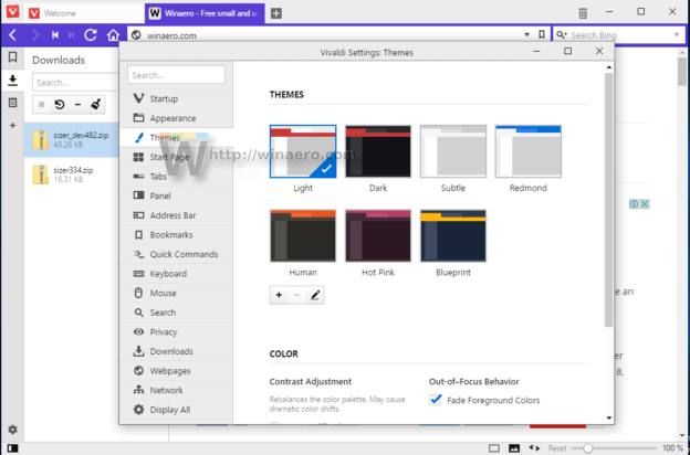 Vivaldi is getting a color picker for themes