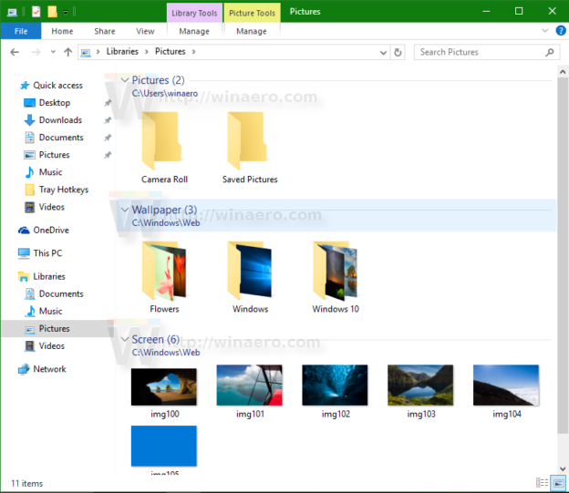 How to re-order folders inside a library in Windows 10