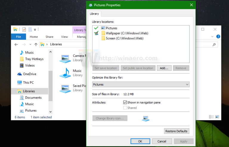 How to re-order folders inside a library in Windows 10