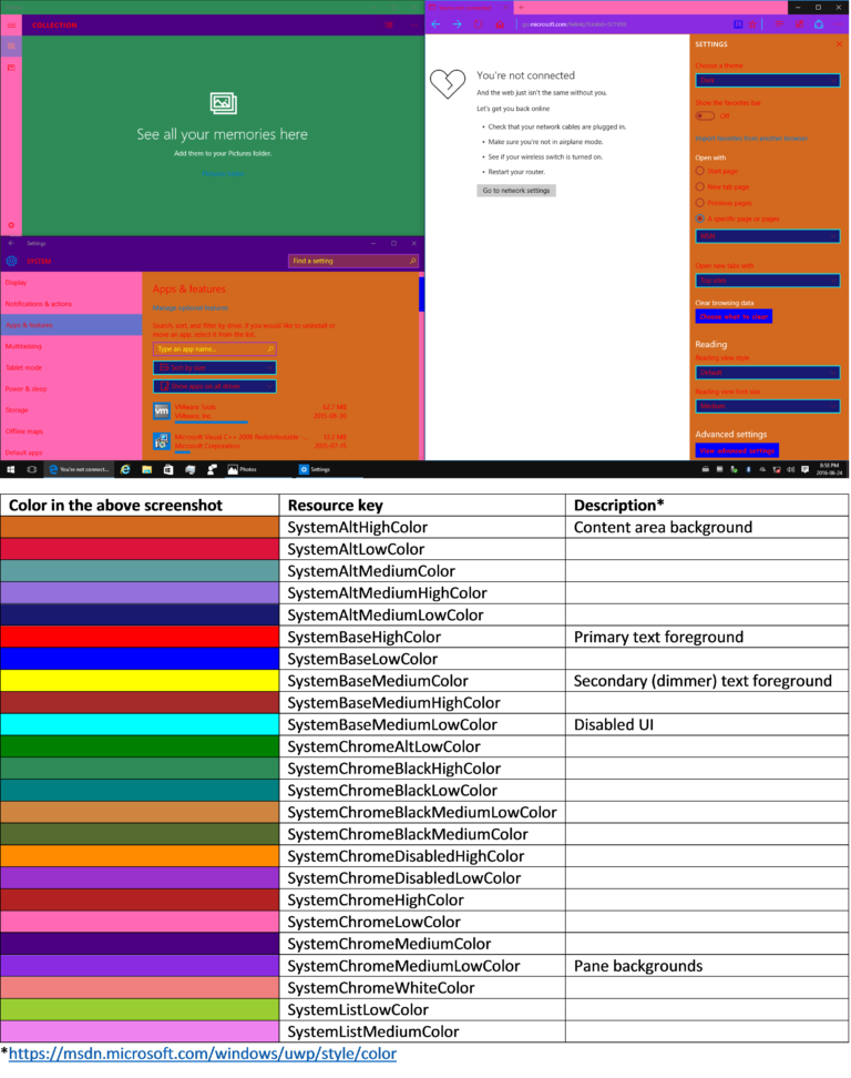 Create a custom theme for Universal apps in Windows 10