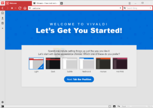 Vivaldi 1.3.501.6 features customizable interface themes