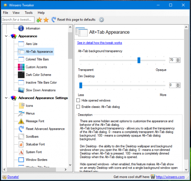 How to get old Alt Tab dialog in Windows 10