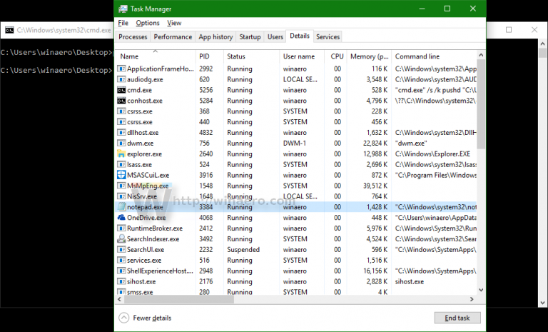 Run a program hidden in Windows 10
