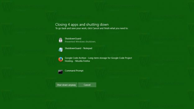 Avoid accidental shut down or restart in Windows 10 with ShutdownGuard