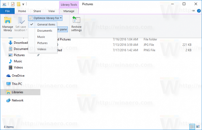 Change folder view template for all folders in Windows 10