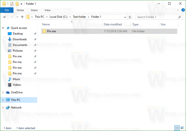 Rename Quick Access pinned folders in Windows 10