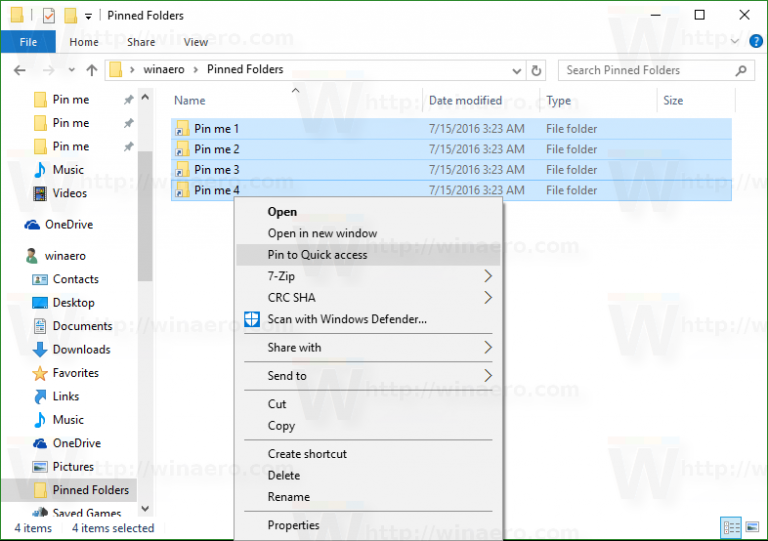 Rename Quick Access pinned folders in Windows 10