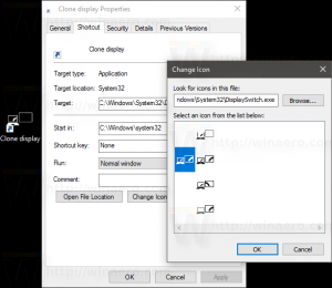 Create Switch Display Shortcut in Windows 10