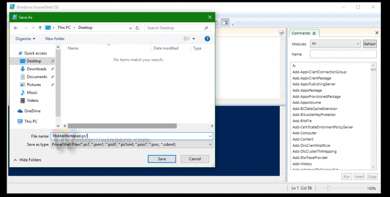 Run a program hidden in Windows 10
