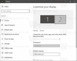 Configure multiple displays in Windows 10