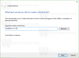 Create Shutdown, Restart, Hibernate and Sleep Shortcuts in Windows 10