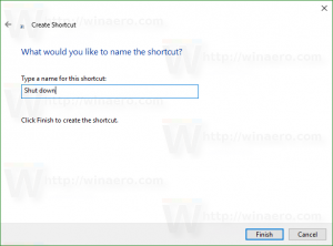 Create Shutdown, Restart, Hibernate and Sleep Shortcuts in Windows 10