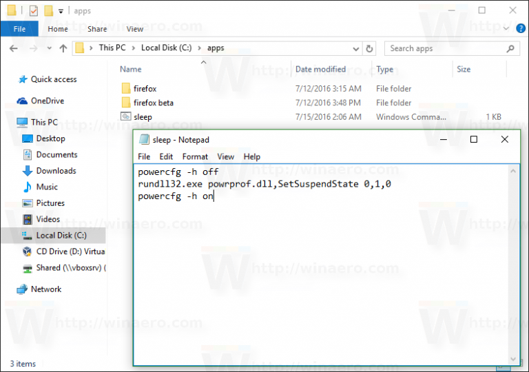 Create Shutdown, Restart, Hibernate and Sleep Shortcuts in Windows 10