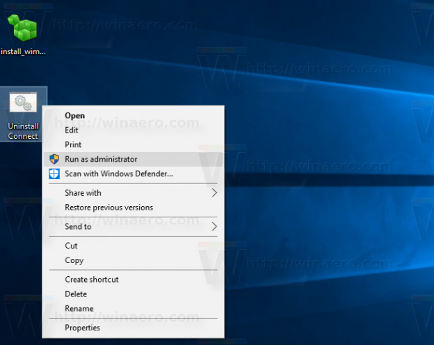 How to uninstall and remove Connect in Windows 10