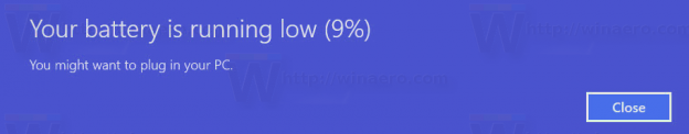 Fix Windows 10 low battery popup does not appear