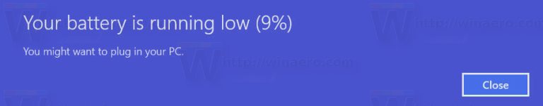 Fix Windows 10 Low Battery Popup Does Not Appear 