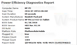 Power Efficiency Report in Windows 10, Windows 8 and Windows 7