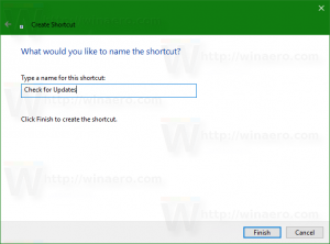 Create a Check for updates shortcut in Windows 10