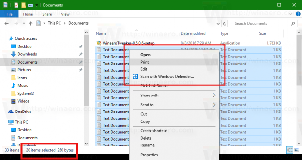 Windows 10 context menu items missing when more than 15 files are selected