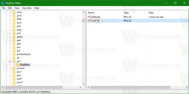 Add PowerShell file (*.ps1) to New Context Menu of File Explorer