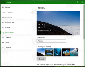 Change Lock Screen Background in Windows 10