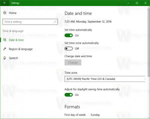 Configure Internet Time (NTP) options in Windows 10