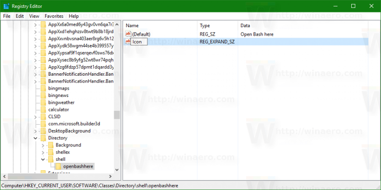 Add Bash Context Menu in Windows 10