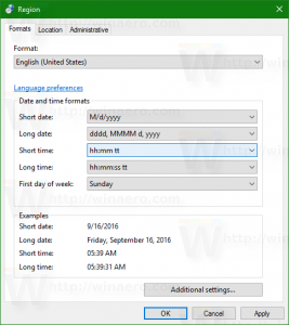 Change Windows 10 Lock screen time format