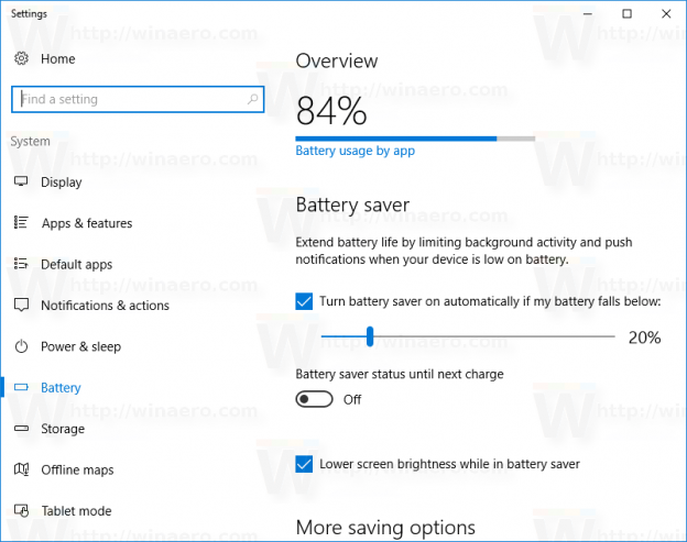 Get detailed information about battery usage in Windows 10