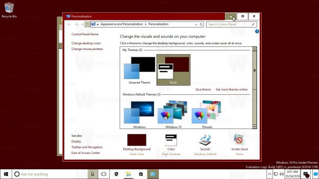 Download classic Windows themes for Windows 10