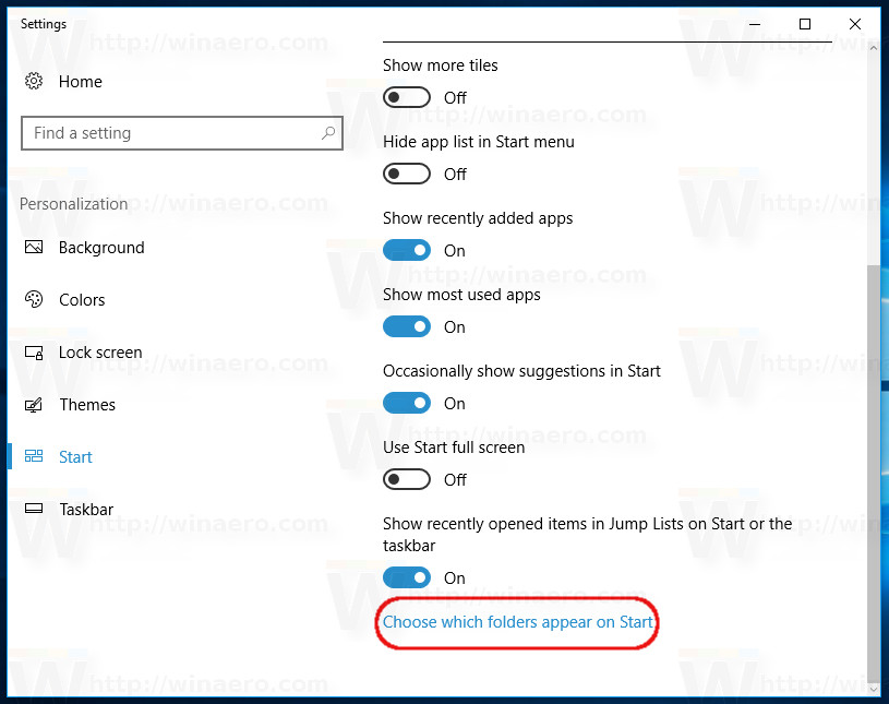 How To Add User Folders To Start Menu In Windows 10