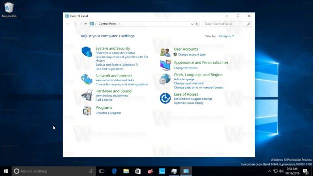 Restore Classic Control Panel shortcuts to Win+X menu in Windows 10