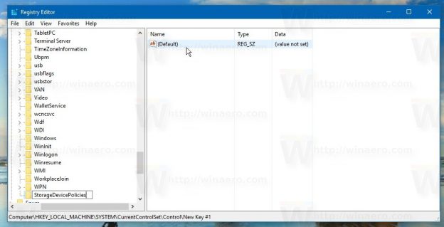 Enable USB write protection in Windows 10