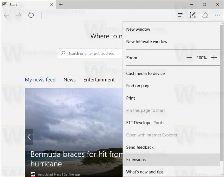 How to sideload an extension in Edge in Windows 10