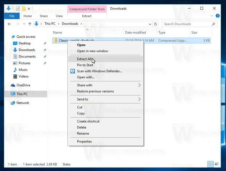 Restore Classic Control Panel shortcuts to Win+X menu in Windows 10