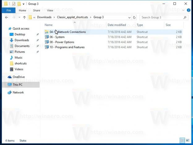 Restore Classic Control Panel shortcuts to Win+X menu in Windows 10