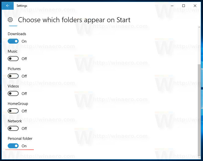 How To Add User Folders To Start Menu In Windows 10