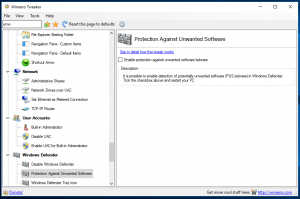Enable Anti-Adware feature in Windows Defender