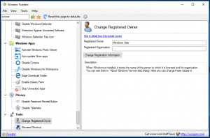 Change Registered Owner and Organization in Windows 10