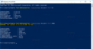 Test remote network port connection in Windows 10