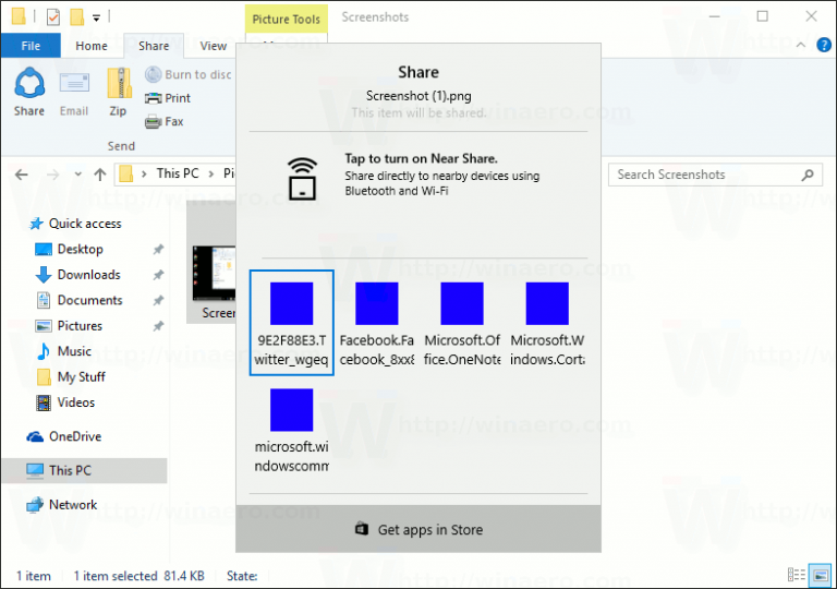 Enable the new Share UI in Windows 10