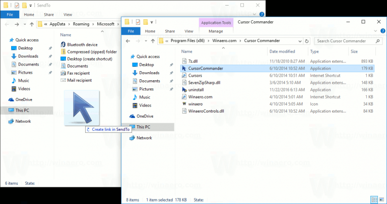 Add custom items to Send To menu in Windows 10