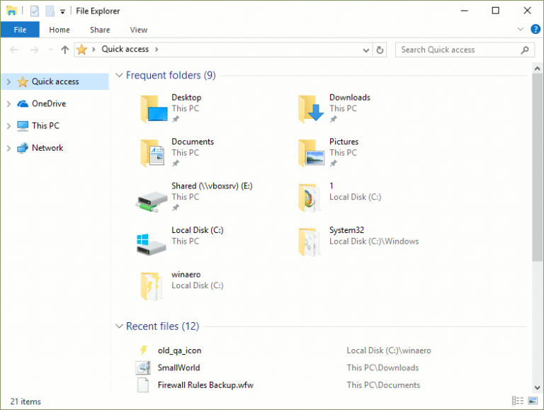 Change Quick Access Icon in File Explorer in Windows 10