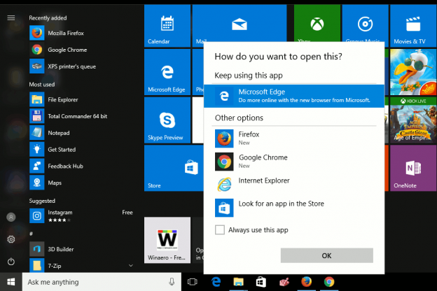 How to Pin a Website to the Start Menu in Windows 10