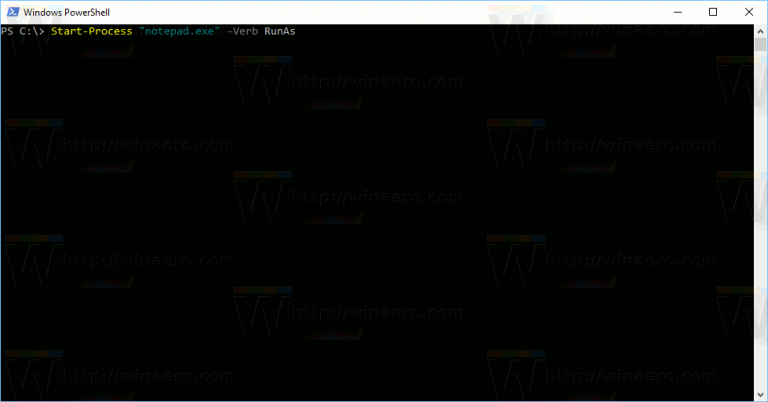 Start a Process Elevated from PowerShell