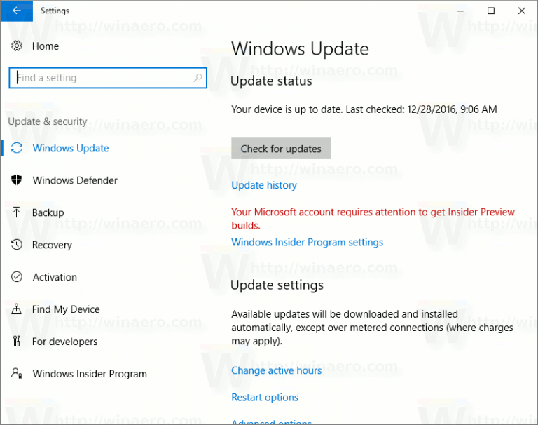 Exclude Drivers from Updates in Windows 10 Creators Update