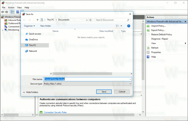 How to Backup and Restore Firewall Rules in Windows 10