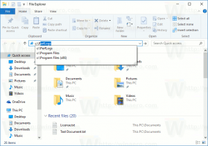 Enable Auto Completion in File Explorer in Windows 10
