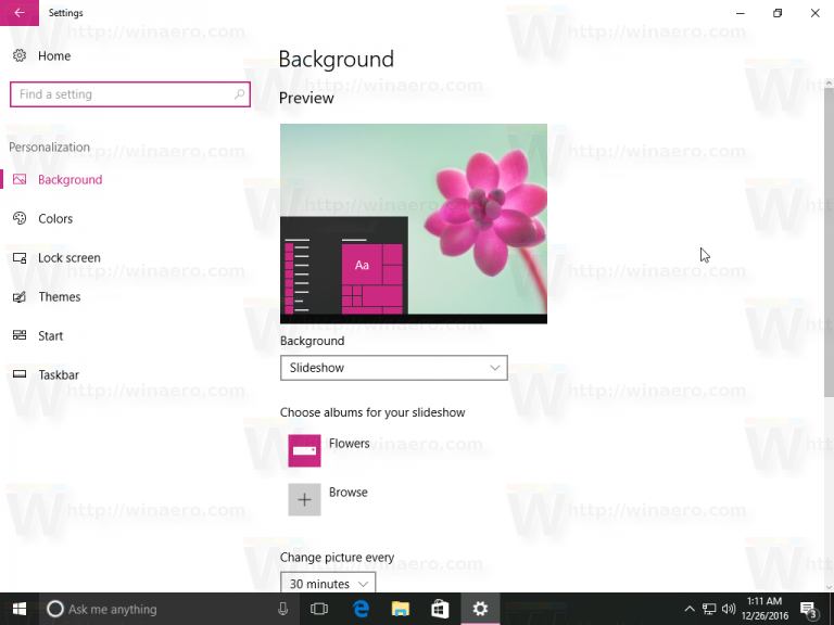 Change Theme and Appearance in Windows 10 Creators Update